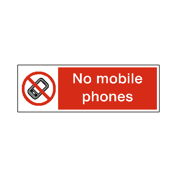No Mobile Phones Label | Safety-Label.co.uk