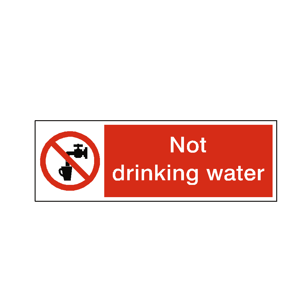 Not Drinking Water Sticker | Safety-Label.co.uk