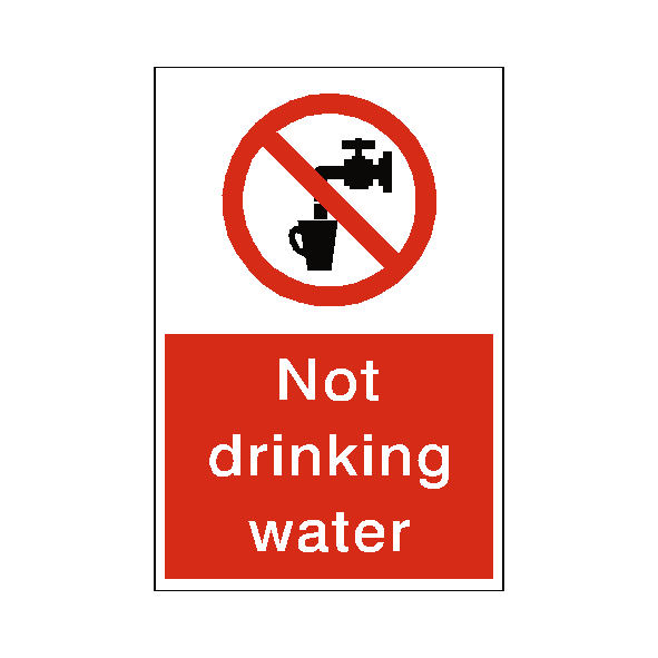 Not Drinking Water Safety Sign
