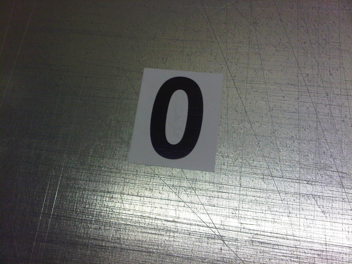 Number 0 Sticker Black | Safety-Label.co.uk