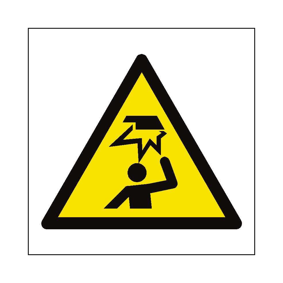 Overhead Obstacles Hazard Symbol Sign