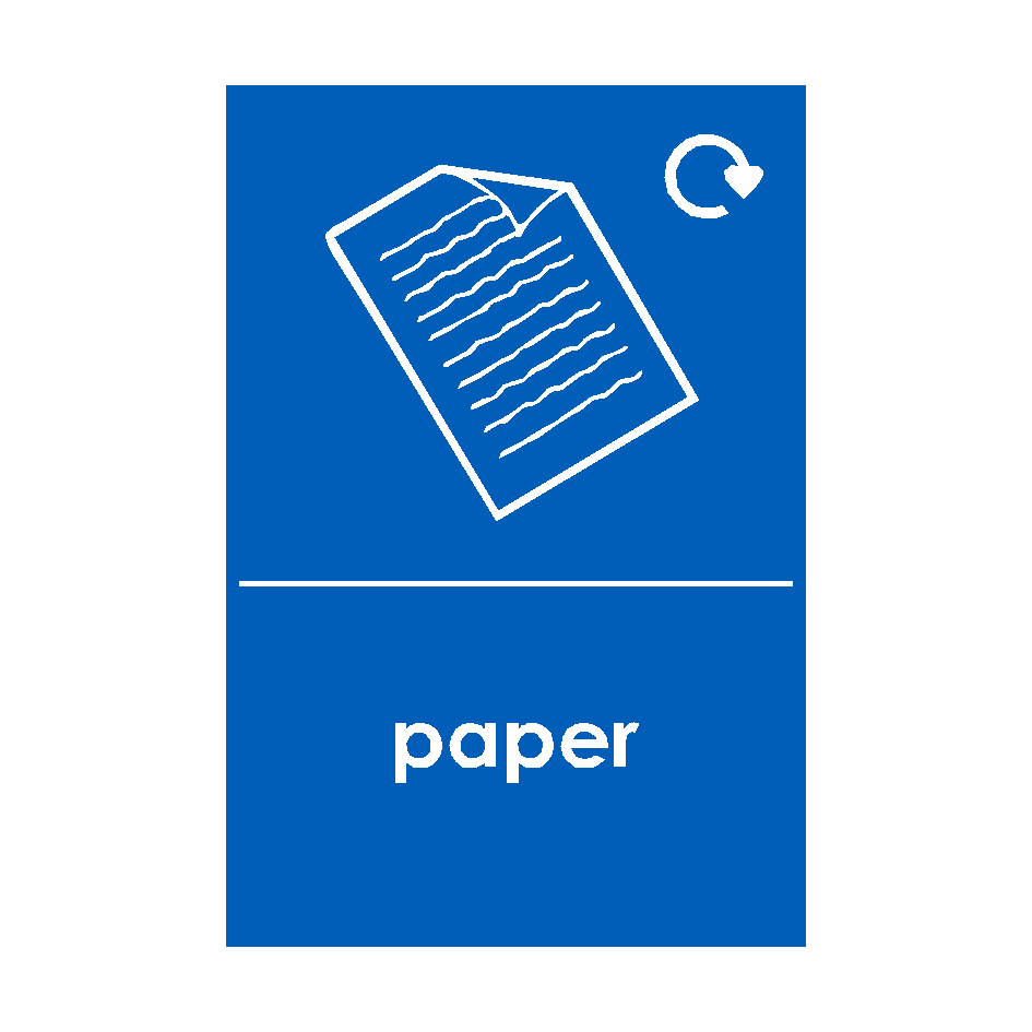 Paper Waste Recycling Sticker | Safety-Label.co.uk