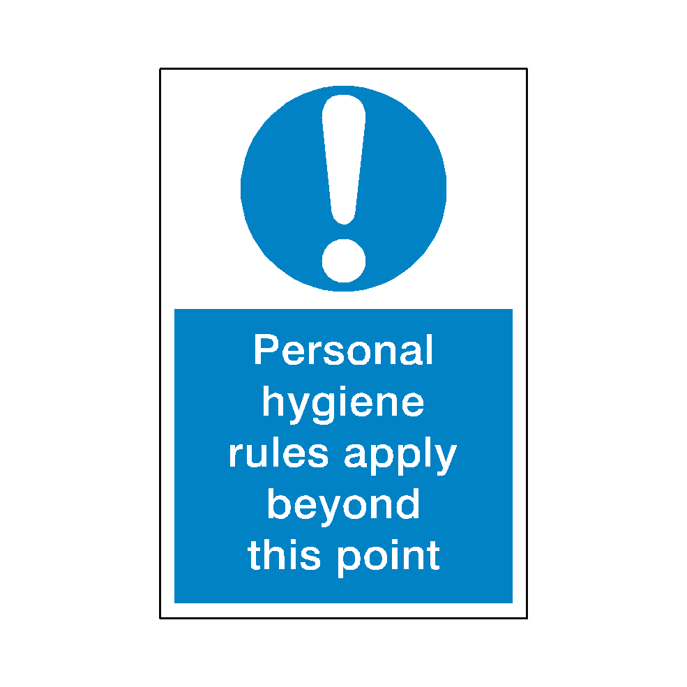 Personal Hygiene Rules Sticker | Safety-Label.co.uk
