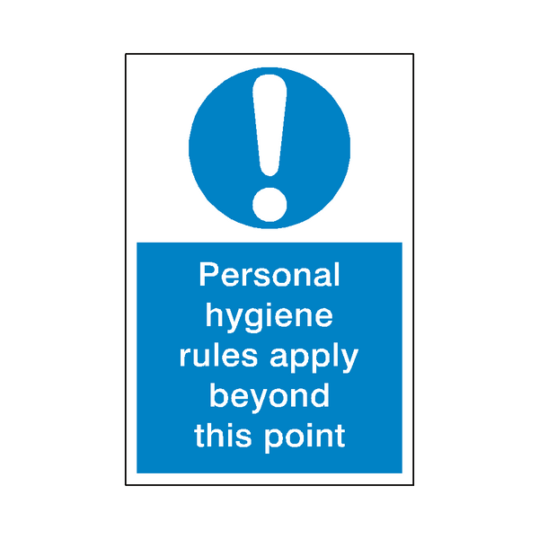 Personal Hygiene Sticker | Safety-Label.co.uk