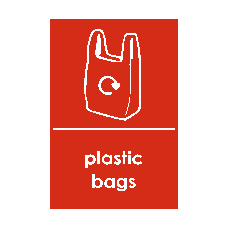 Plastic Bags Waste Recycling Sticker | Safety-Label.co.uk