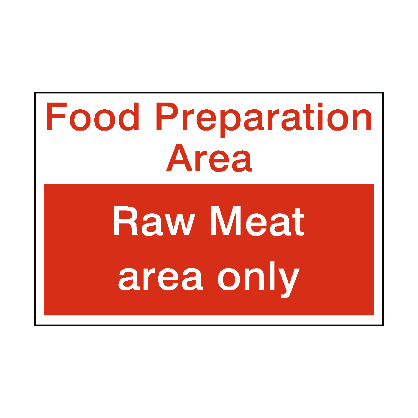 Raw Meat Area Sign | Safety-Label.co.uk