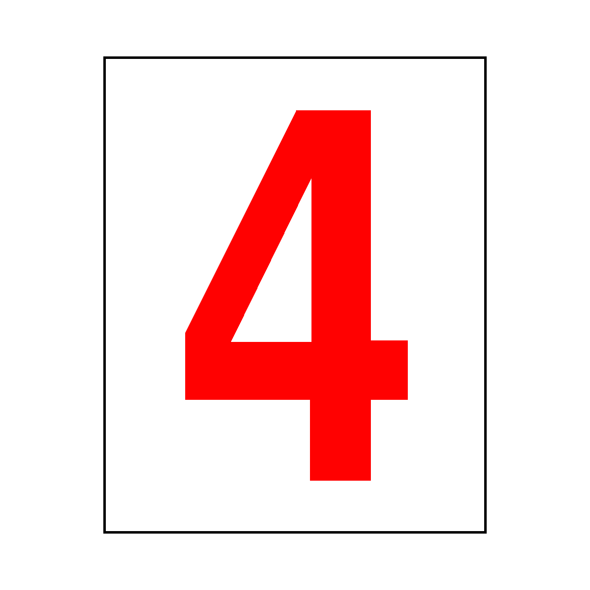 Number 4 Red
