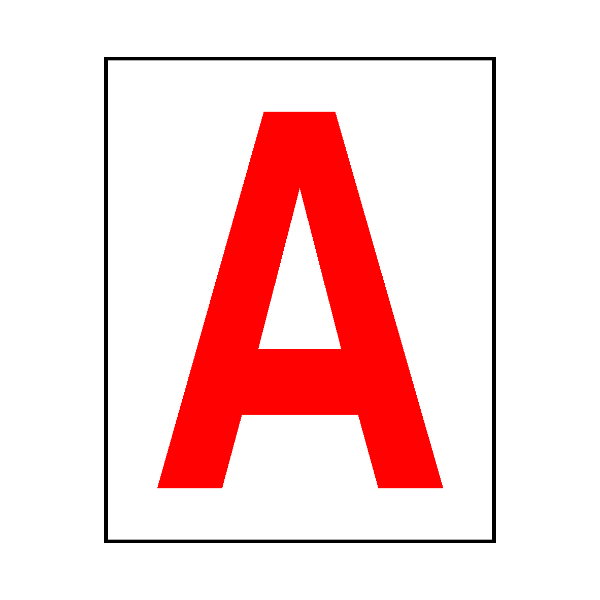 Letter A Sticker Red