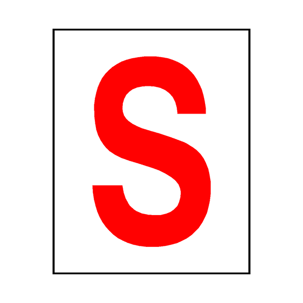 Letter S Sticker Red