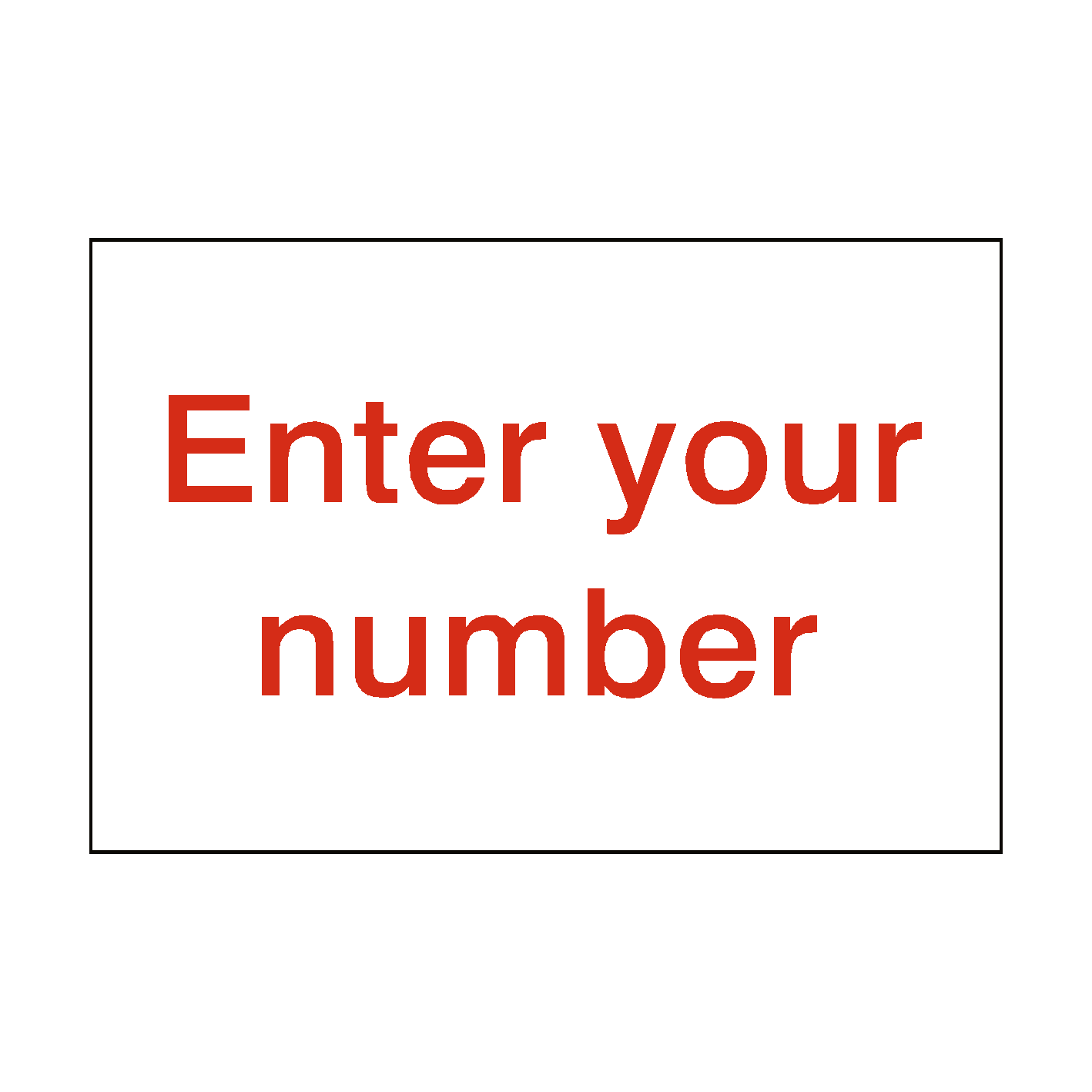 Custom Number Sticker Red | Safety-Label.co.uk