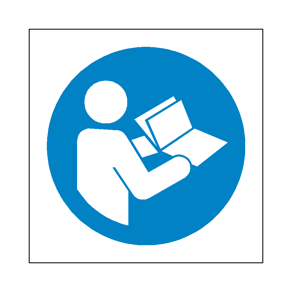 Refer to Instructions Symbol Sign | Safety-Label.co.uk