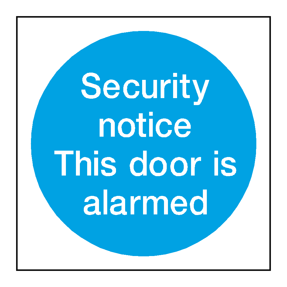 Security Notice Alarm Door Sticker | Safety-Label.co.uk