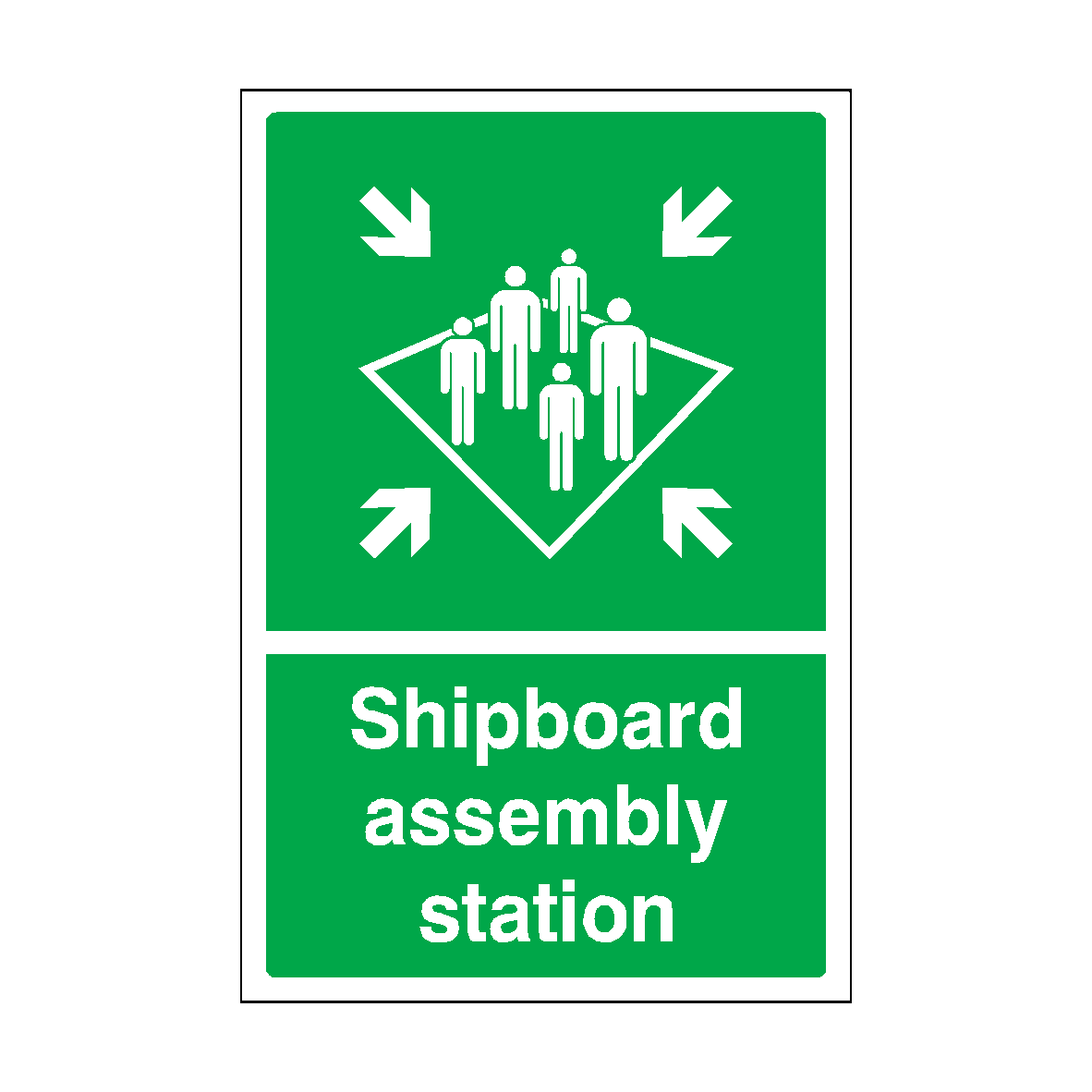 Shipboard Assembly Station Sign | Safety-Label.co.uk