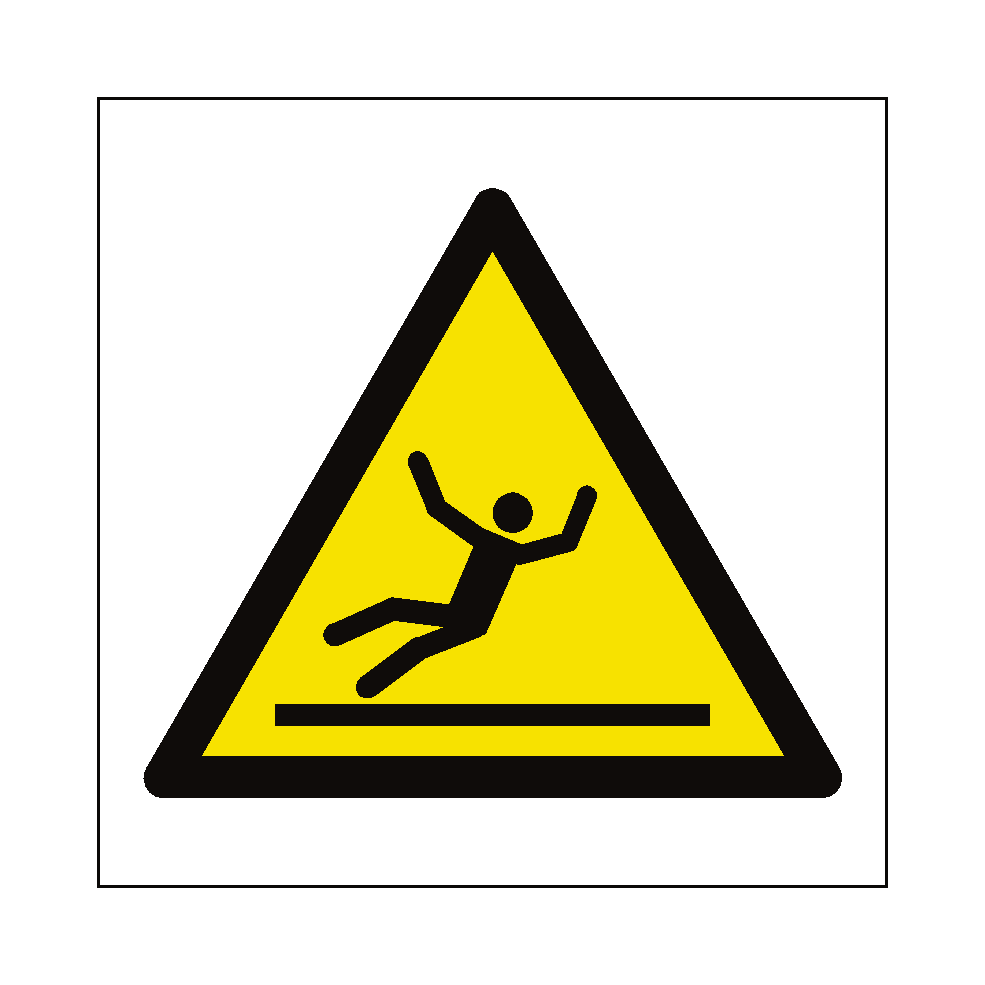Slippery Floor Hazard Symbol Label