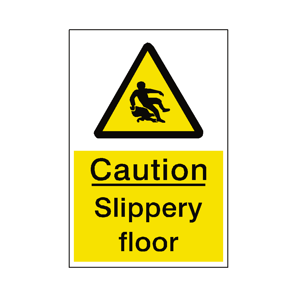 caution slippery surface sign