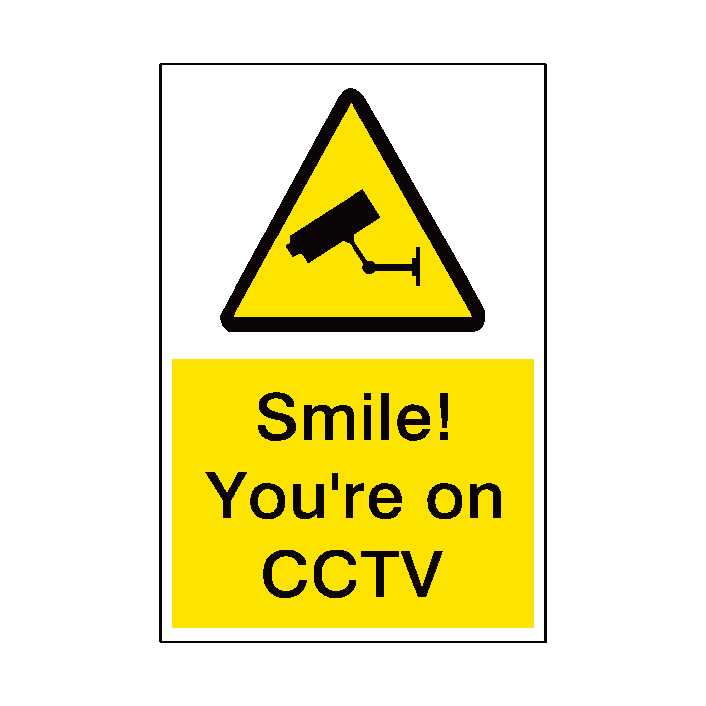 Smile You're On CCTV Sign | Safety-Label.co.uk