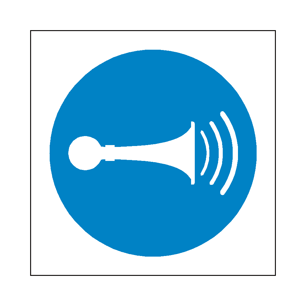 Sound Horn Symbol Sign | Safety-Label.co.uk