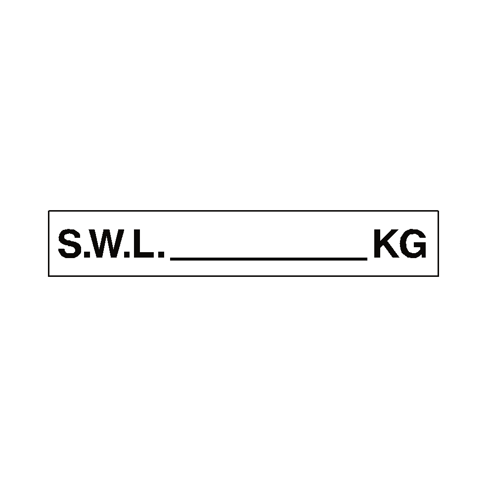 S.W.L Label Kg White | Safety-Label.co.uk