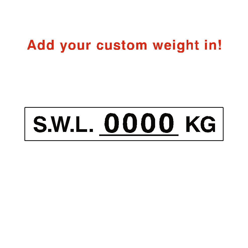 S.W.L Label Kg White Custom Weight | Safety-Label.co.uk