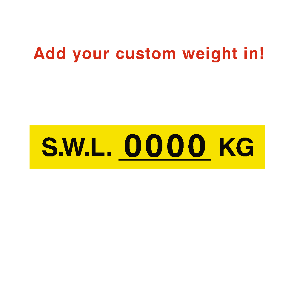 S.W.L Label Kg Yellow Custom Weight | Safety-Label.co.uk