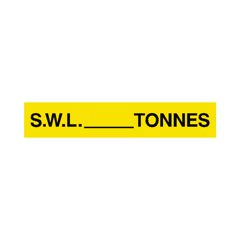 S.W.L Label Tonnes Yellow | Safety-Label.co.uk