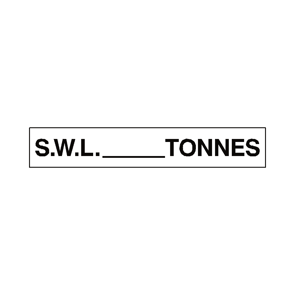 S.W.L Label Tonnes White | Safety-Label.co.uk
