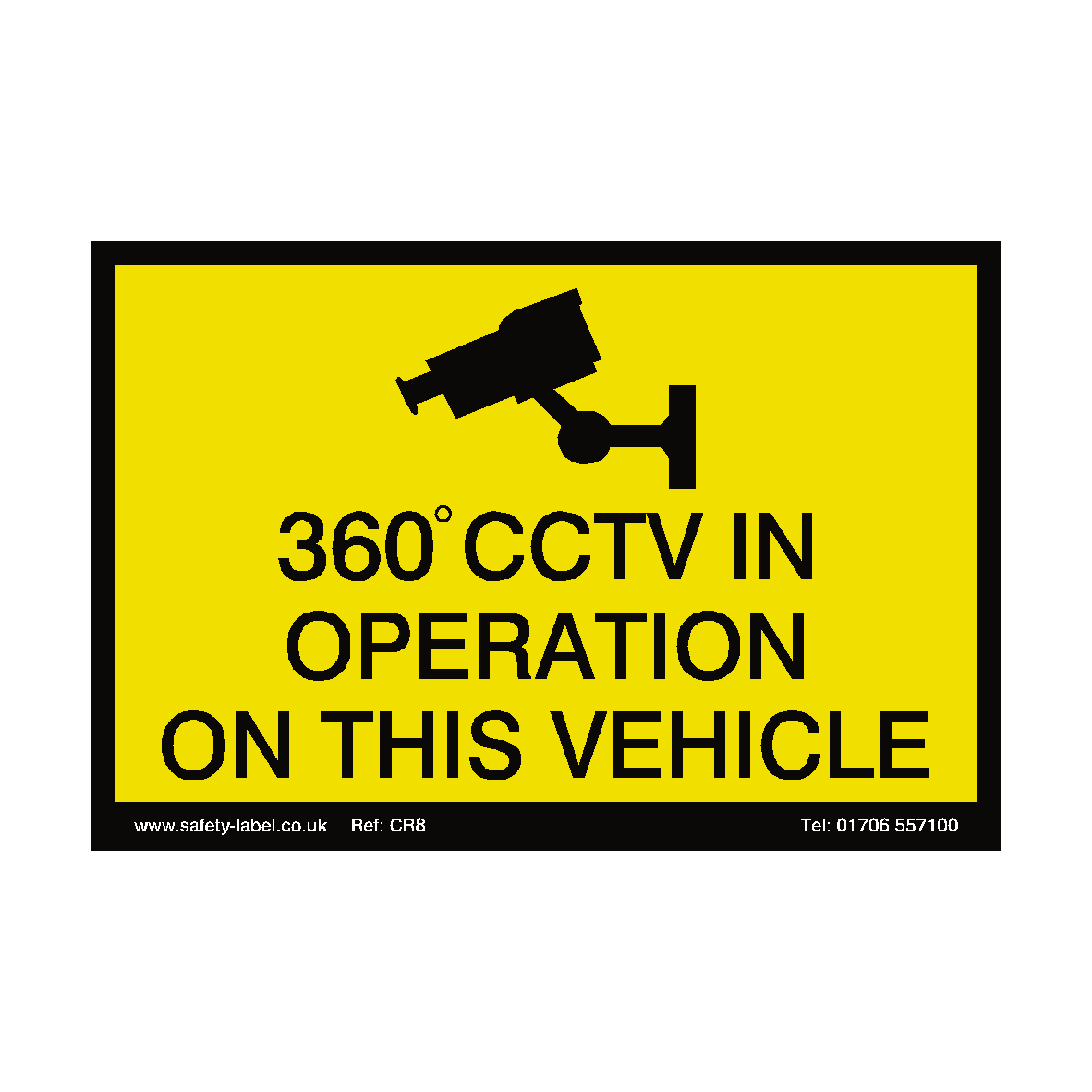 360 Degree CCTV Vehicle Sign | Safety-Label.co.uk