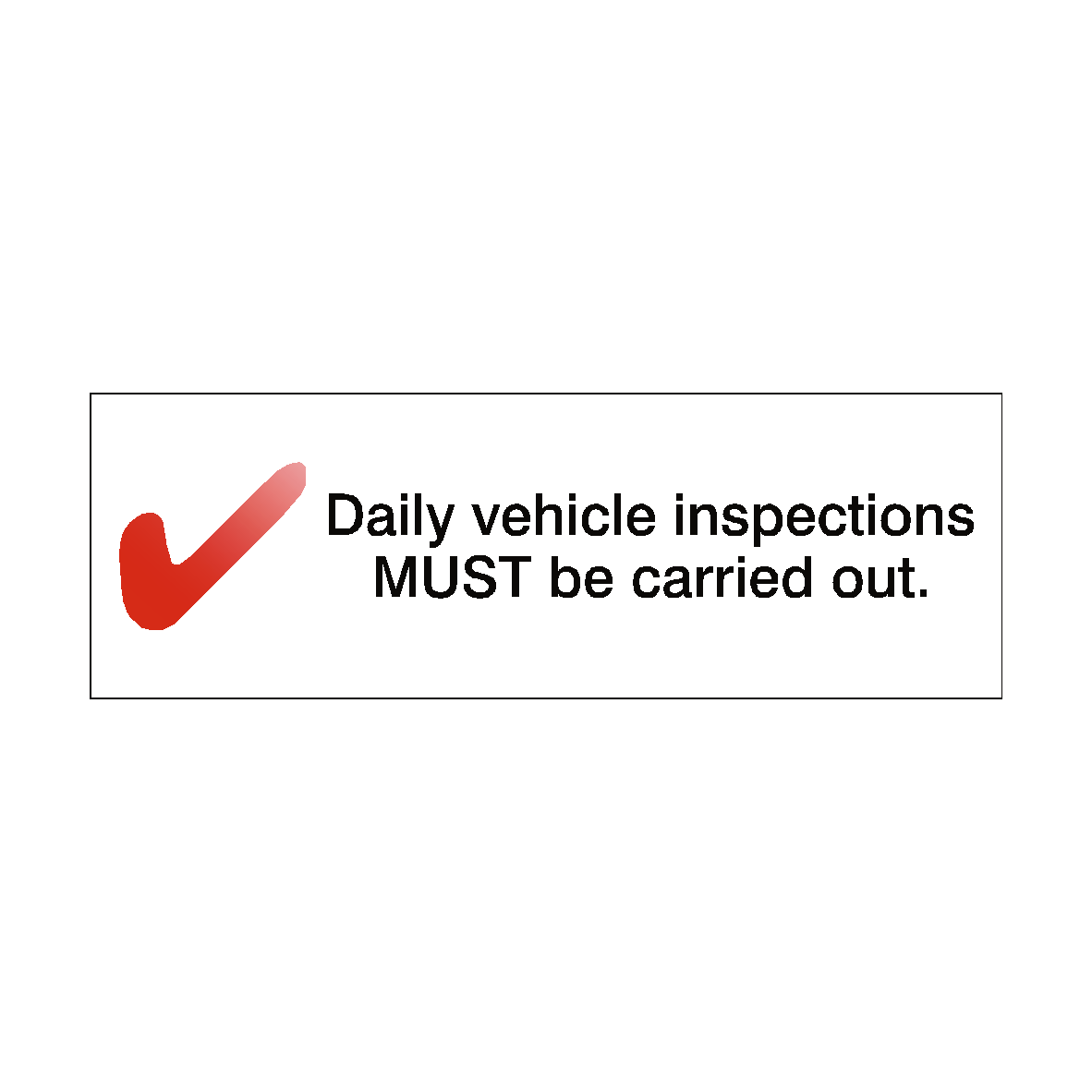Daily Inspection Reminder Sticker | Safety-Label.co.uk