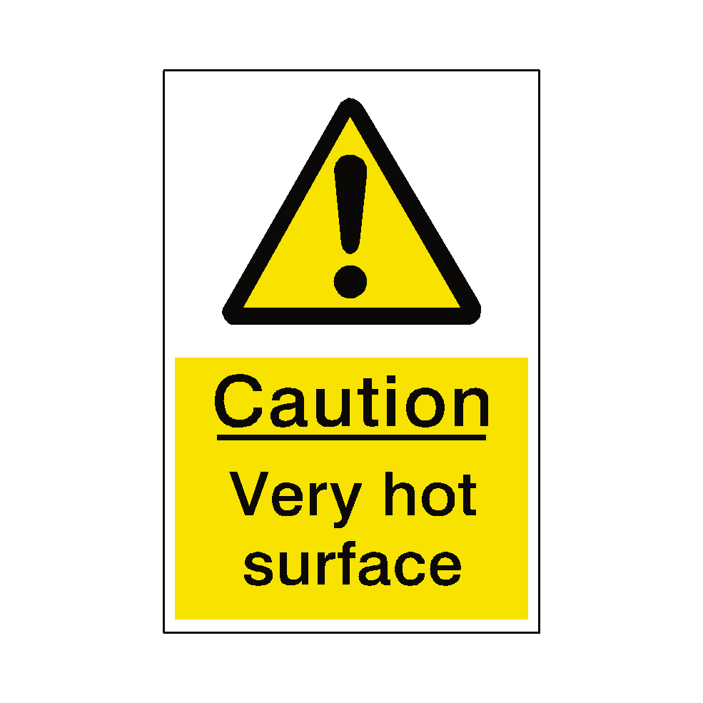Very Hot Surface Hazard Sign | Safety-Label.co.uk
