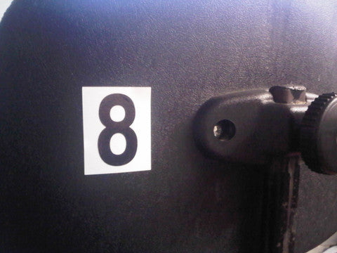 Number 8 Sticker Black | Safety-Label.co.uk