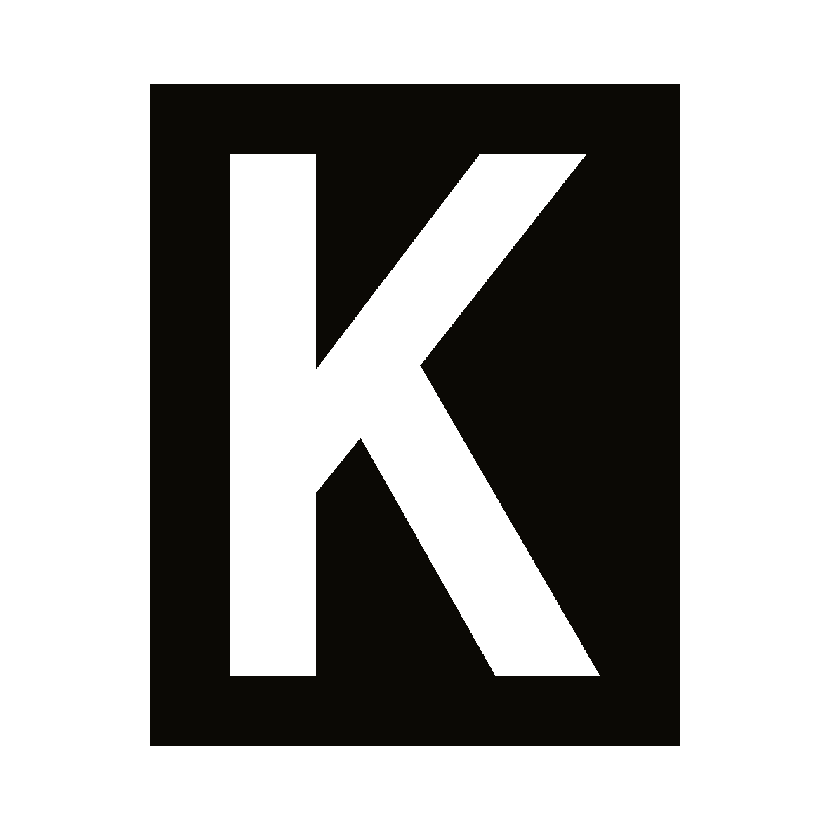 White Letter K Sticker | Safety-Label.co.uk