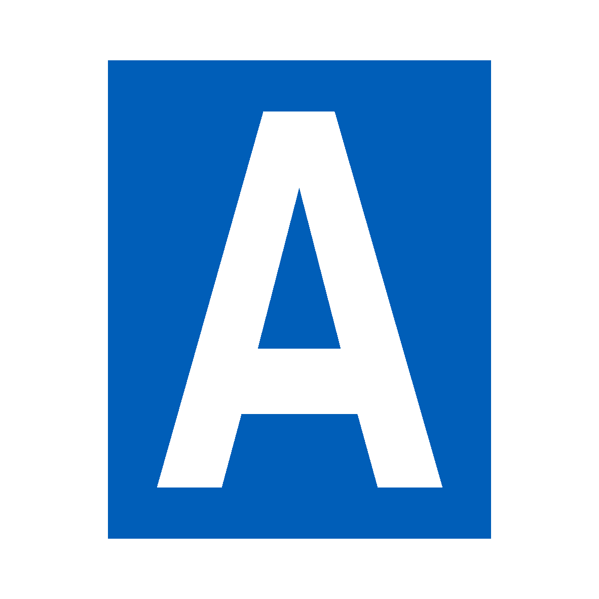 Blue Letter A Sticker | Safety-Label.co.uk
