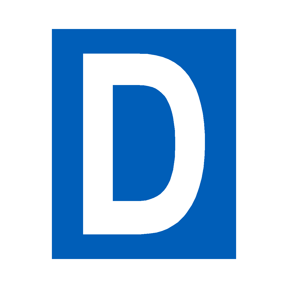 Blue Letter D Sticker | Safety-Label.co.uk