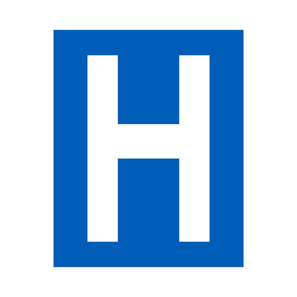 Blue Letter H Sticker | Safety-Label.co.uk