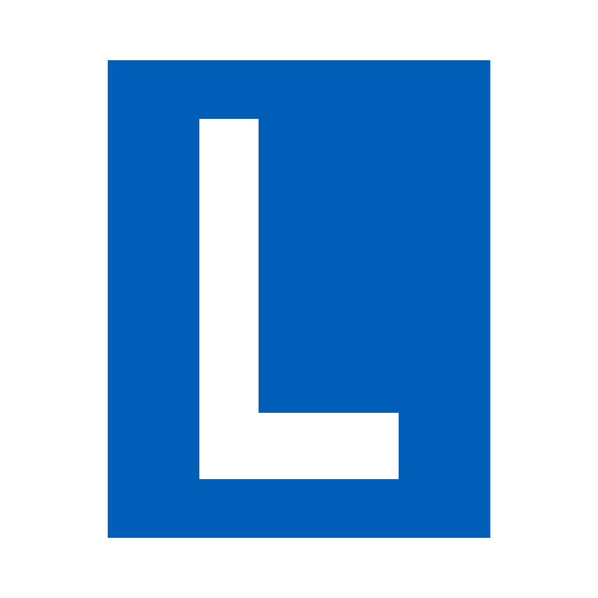Blue Letter L Sticker | Safety-Label.co.uk