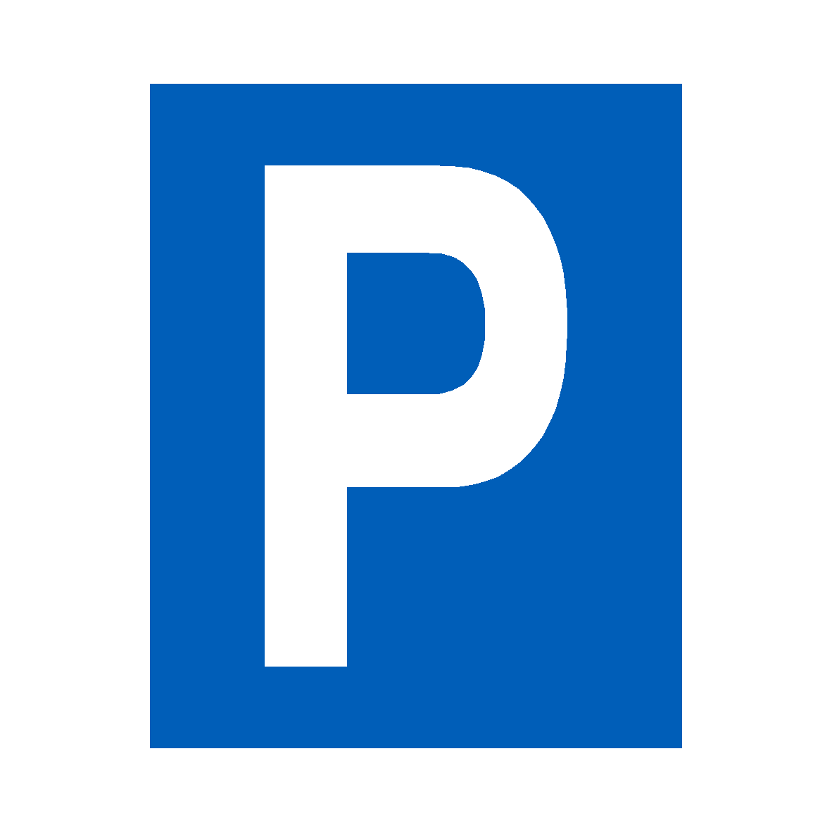 Blue Letter P Sticker