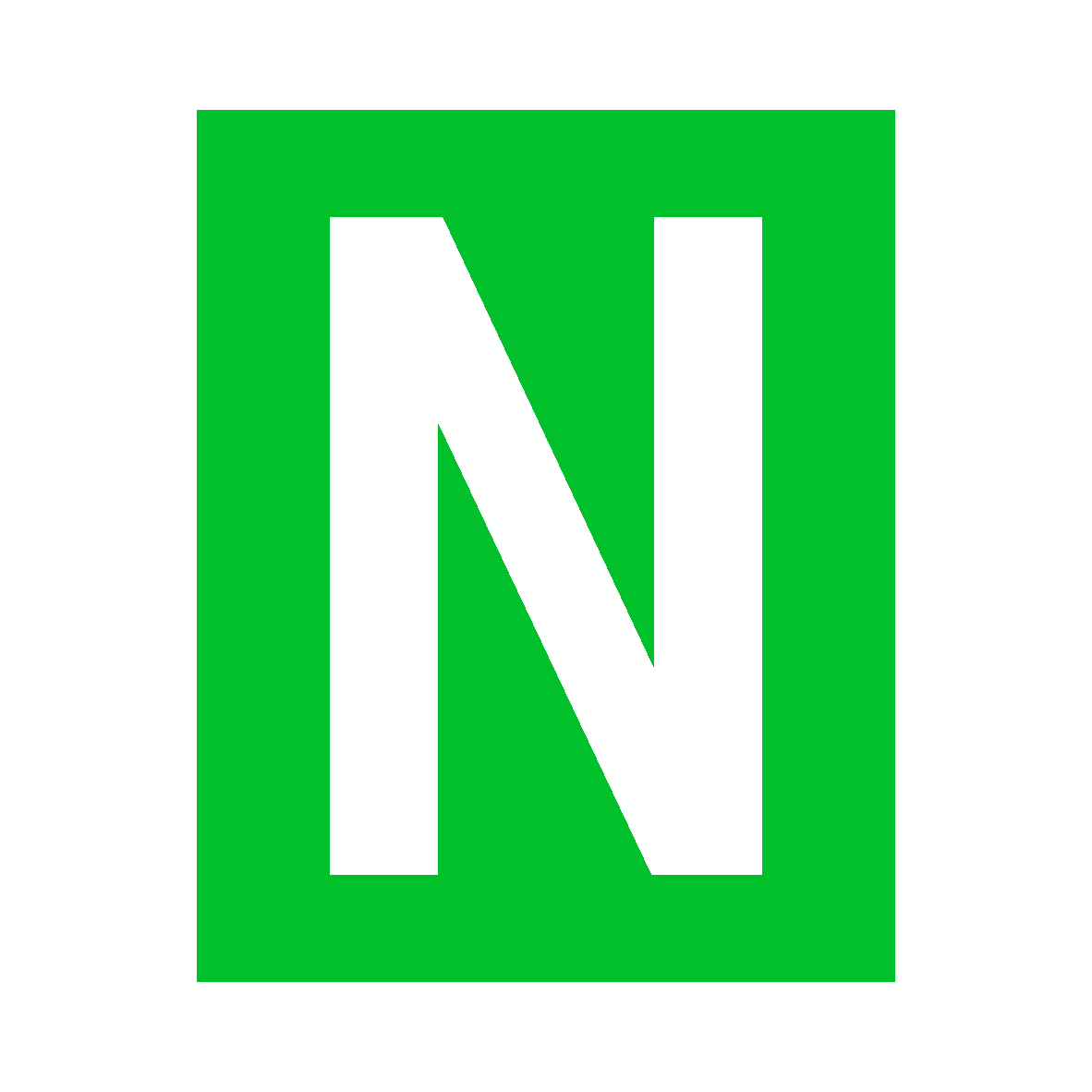 Green Letter N Sticker | Safety-Label.co.uk