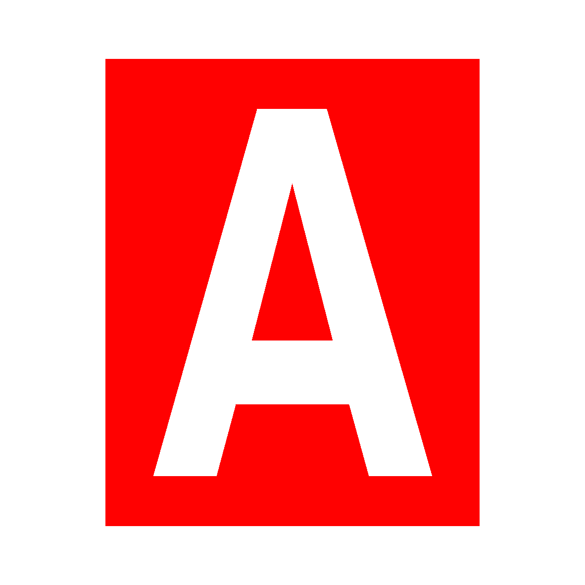 Red Letter A Sticker | Safety-Label.co.uk