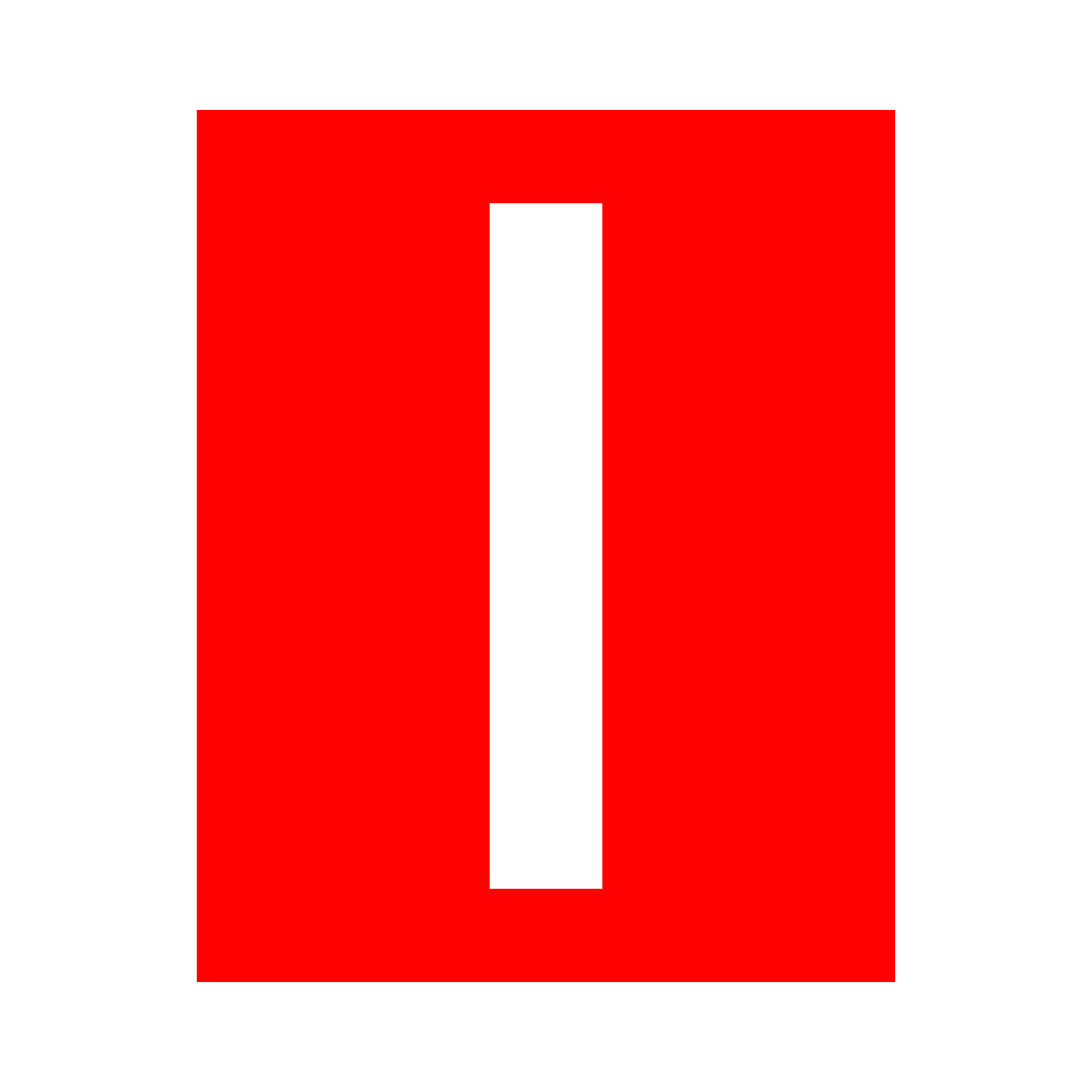 Red Letter I Sticker