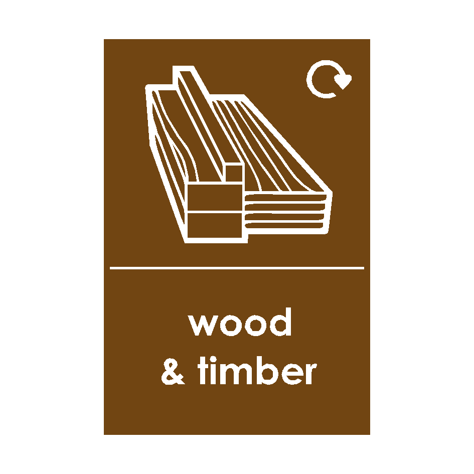 Wood and Timber Waste Sticker | Safety-Label.co.uk