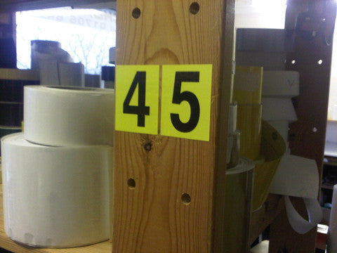 Yellow Number 9 Sticker | Safety-Label.co.uk